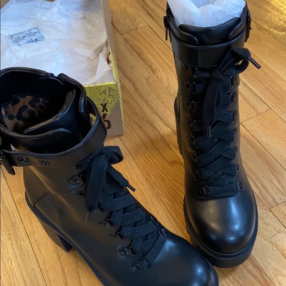 Shoes | Mix No 6 Chunky Heel Combat Boots | Poshmark